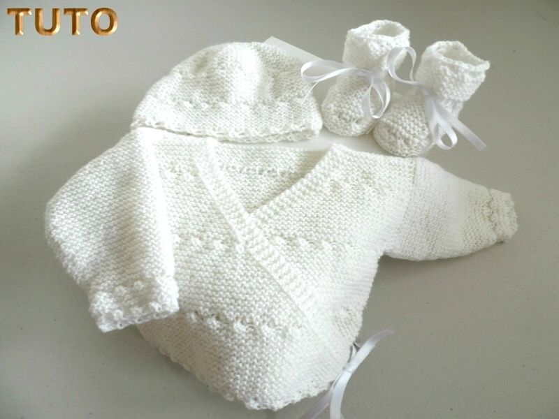 Explications tricot bébé, TUTO, BRASSIERE croisée ensemble Explications tricot bébé, TUTO, BRASSIERE croisée ensemble